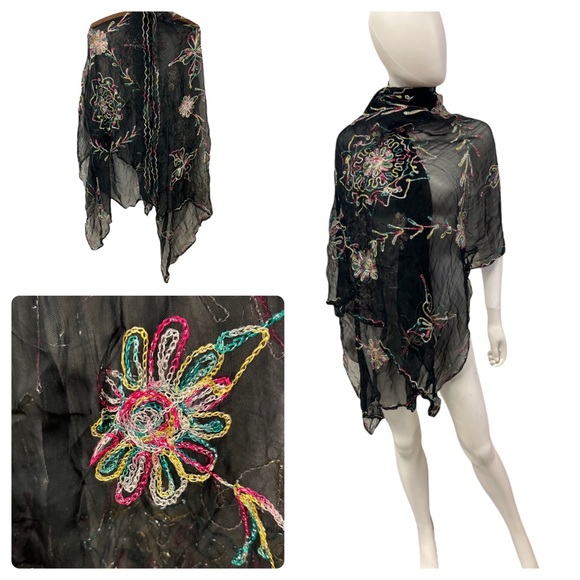 Laise Adzer | Accessories | Vintage Oversized Laise Adzer Sheer Black ...